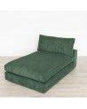 Modulo Sofa Chaise Longue Moderno Bombazine Cores Verde Abeto